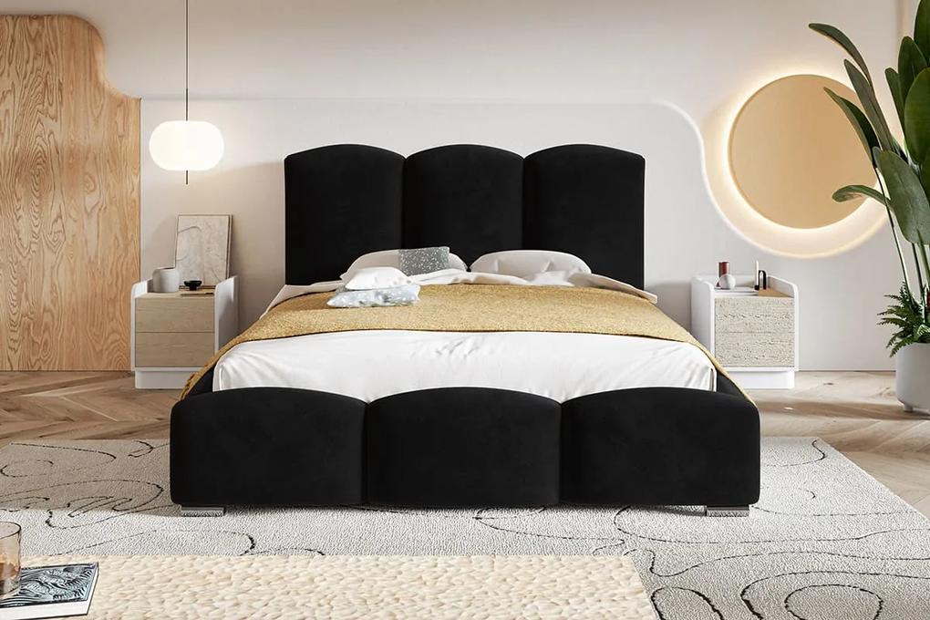 Čalouněná postel Parisa 180x200 cm Barva: Černá - Amor 22