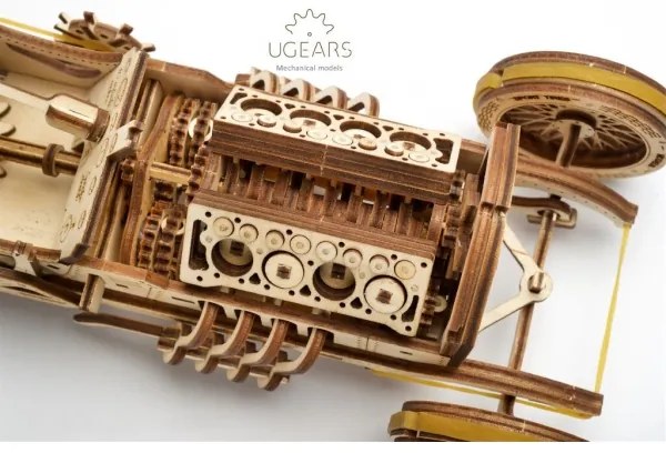 Ugears - 3D dřevěné mechanické puzzle U9 Auto Grand Prix