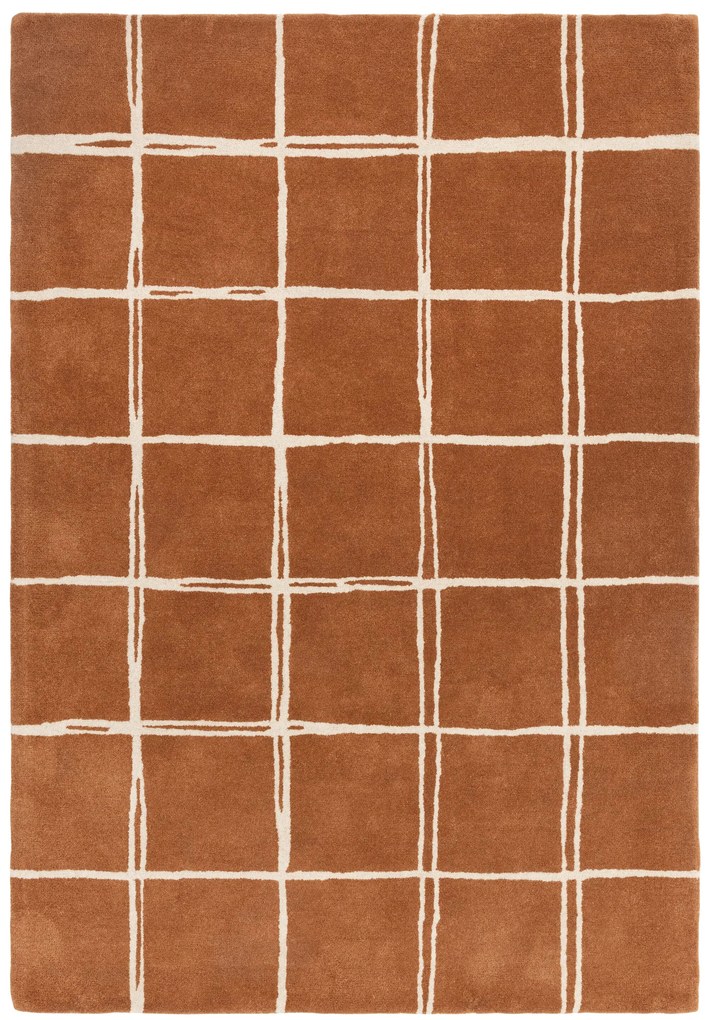 Tribeca Design Kusový koberec Swans Grid Rust Rozměry: 160x230 cm
