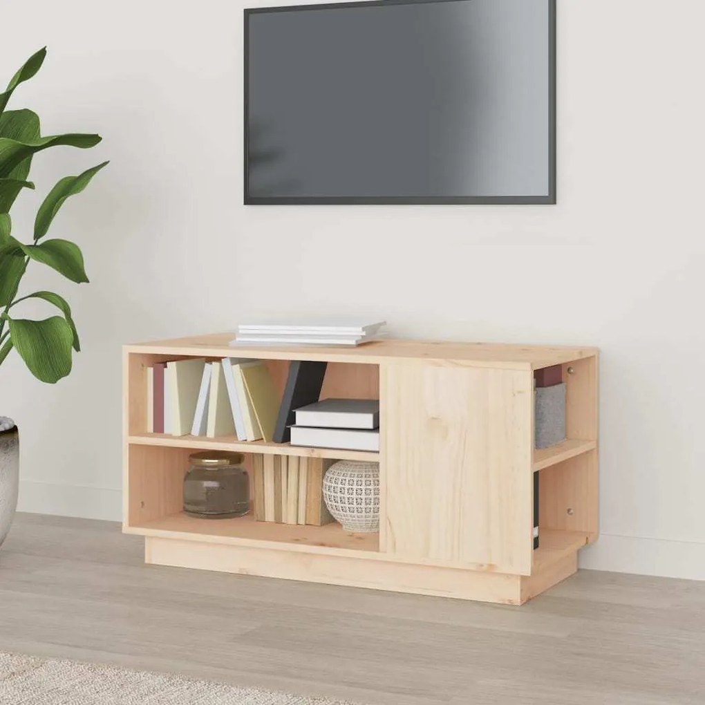 vidaXL TV skříňka 80 x 35 x 40,5 cm masivní borové dřevo [814405] Barva: Bílá