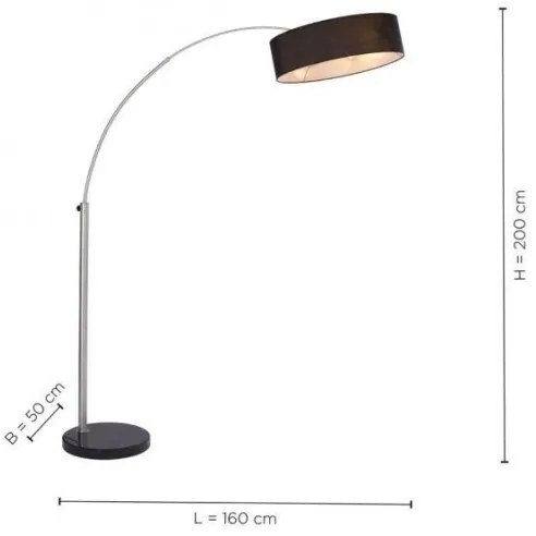 Paul Neuhaus 307-55 - Stojací lampa PETRO 3xE27/60W/230V