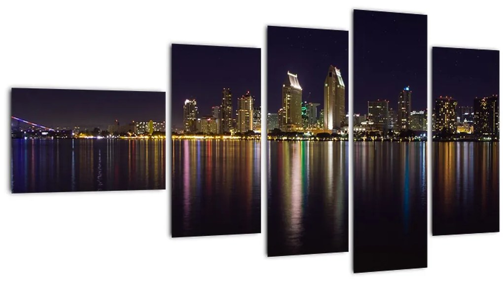 Obraz nočního města (110x60 cm), 40 dalších rozměrů