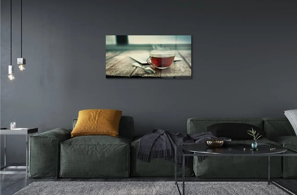 Obraz na skle Ohřívat lžičku čaje 120x60 cm
