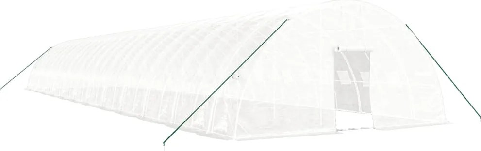 Skleník s ocelovým rámem bílý 144 m² 24 x 6 x 2,85 m 3188126