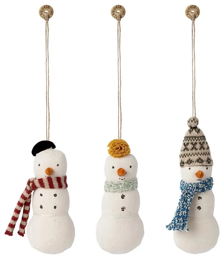 Vánoční ozdoba Snowman - set 3 ks Maileg