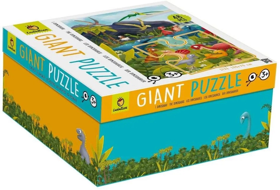 Puzzle ludattica obří podlahové puzzle dinosauři, 48 dílků