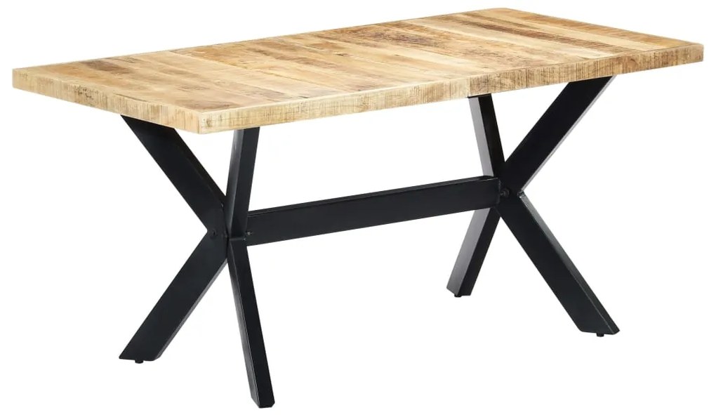 Jídelní stůl 160 x 80 x 75 cm masivní hrubé mangovníkové dřevo 247433