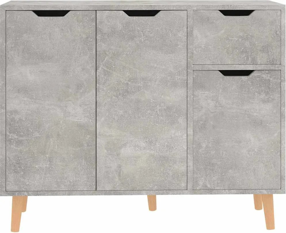 Příborník betonově šedý 90 x 30 x 72 cm kompozitní dřevo 326817