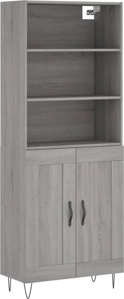 Skříň highboard šedá sonoma 69,5 x 34 x 180 cm kompozitní dřevo 3189955