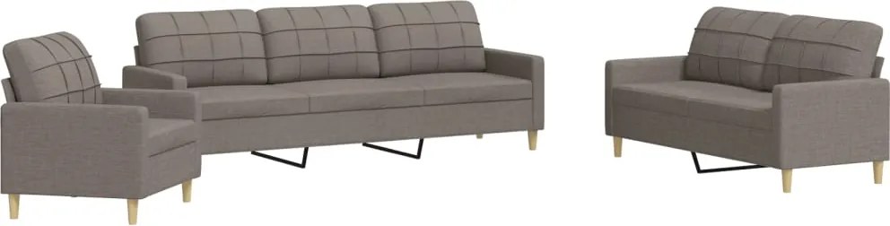 3dílná sedací souprava taupe textil 3278294