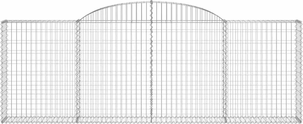 Klenuté gabionové koše 8 ks 300x30x100/120cm pozinkované železo 3146527