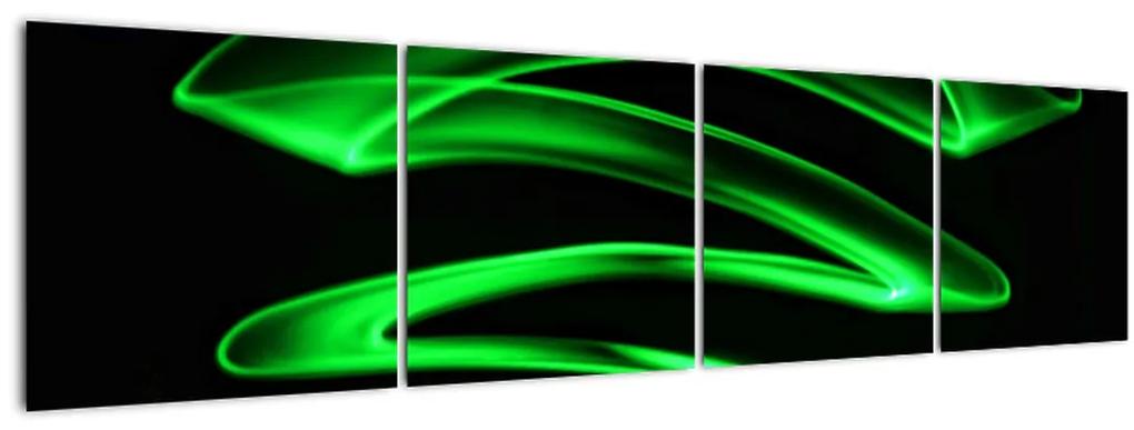 Obraz - neonové vlny (160x40 cm), 40 dalších rozměrů