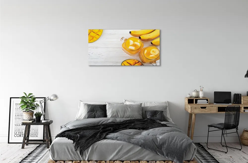 Obrazy na plátně Mango banán smoothie 140x70 cm