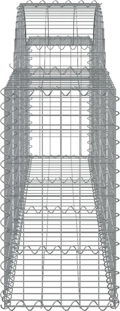 Klenuté gabionové koše 6 ks 200x30x60/80 cm pozinkované železo 3146072