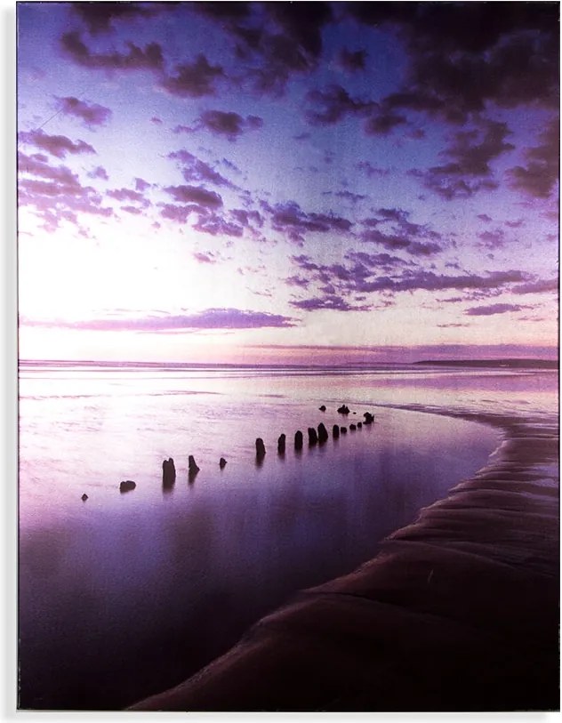 Bezrámový obraz Metallic Serenity Shores 104576, Wall Art, Graham Brown