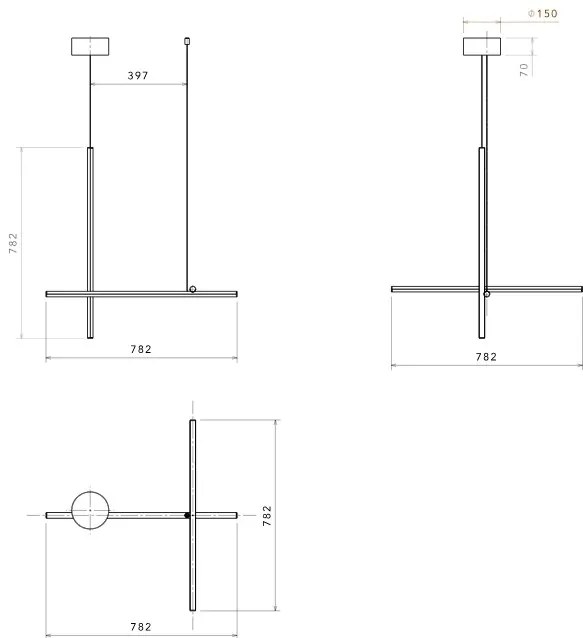 Flos Coordinates S 1, závěsné svítidlo, stříbrná, 37W 2700K