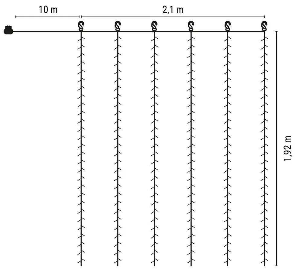 Butlers FARMHOUSE Venkovní světelný řetěz přírodní lano 1440 světel