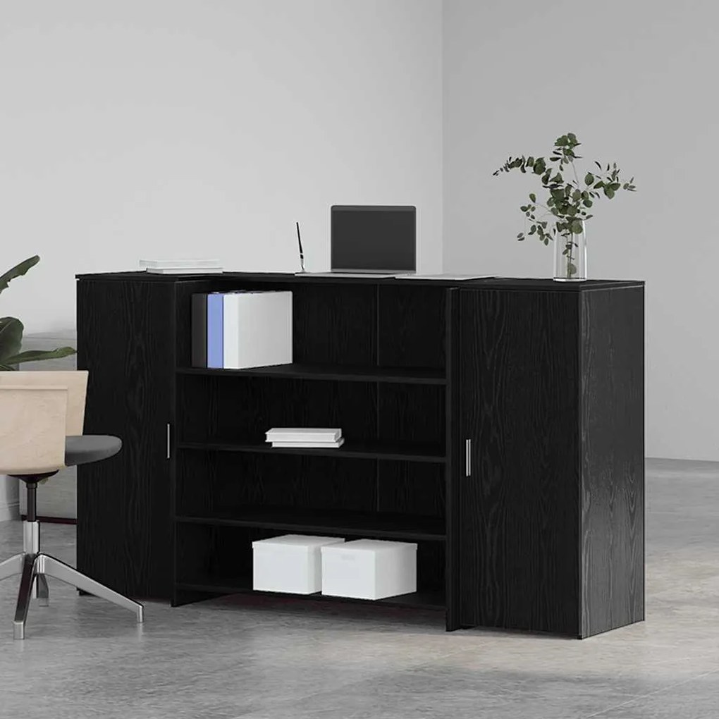 Recepční stůl černý dub 180 x 50 x 103,5 cm, konstrukční dřevo 3324170