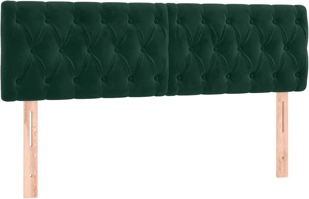 Box spring postel s matrací tmavě zelená 140x190 cm samet 3141482