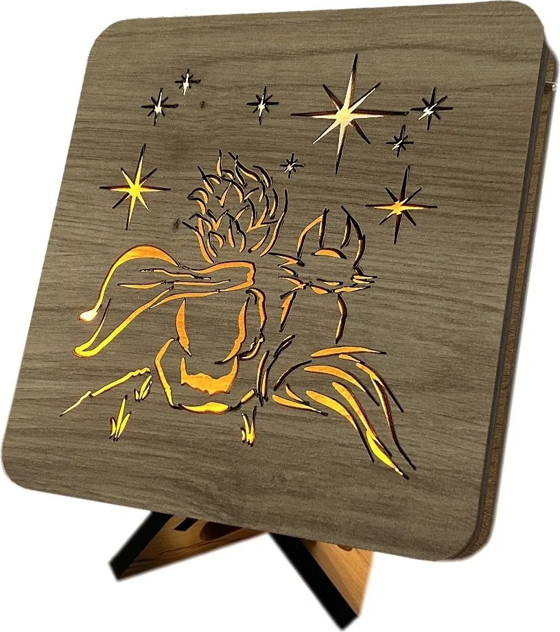 Li-Go "Malý princ" lampa 19x19 cm provedení povrchu: bříza