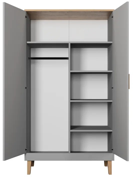 Benlemi Šedý obývací pokoj DENVER s TV stolkem 120 cm