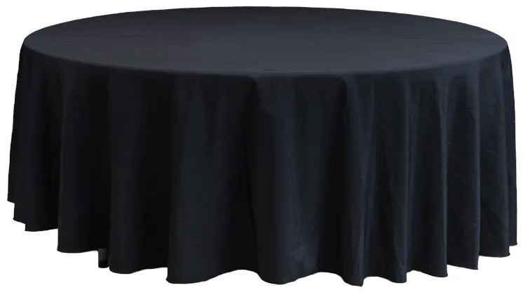 Ubrus k zemi na kulatý stůl průměr 152 cm Barva ubrusu: ČERNÁ / BLACK