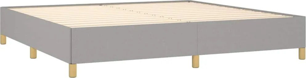 Box spring postel s matrací světle šedá 200 x 200 cm textil 3128629