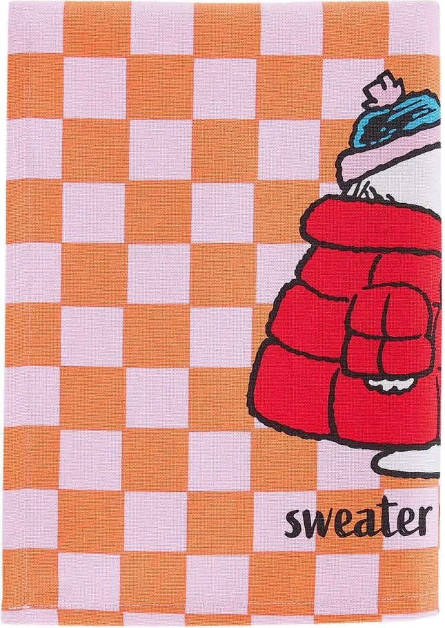 PEANUTS Utěrka "Sweater Weather" - oranžová/růžová