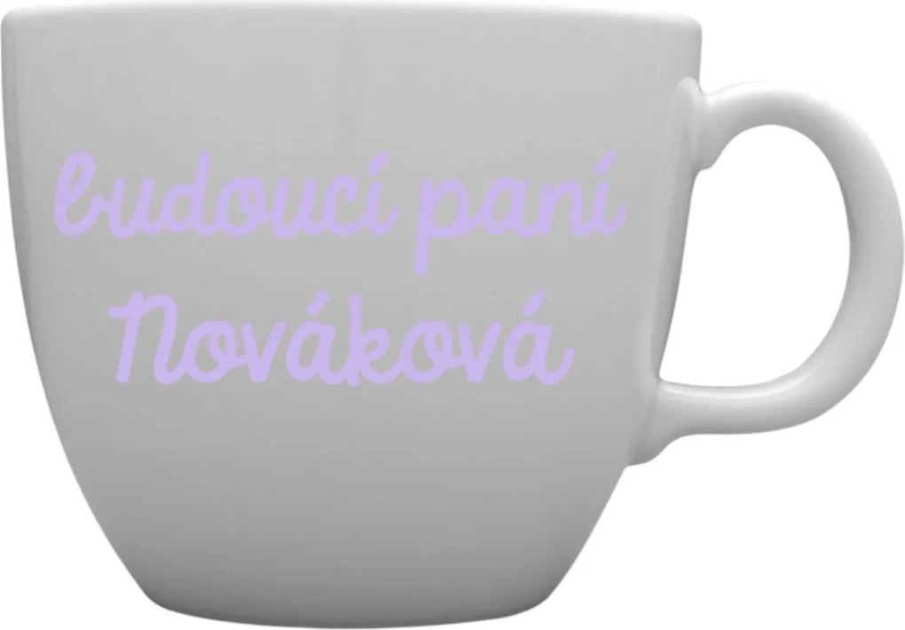 Personalizovaný MEGA XXL keramický hrnek 1 000 ml - budoucí paní