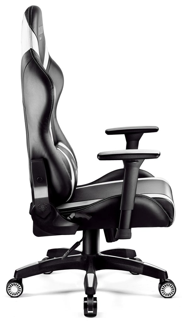 Herní židle z ekokůže King Size, černo-bílá: Diablo X-Horn 2.0