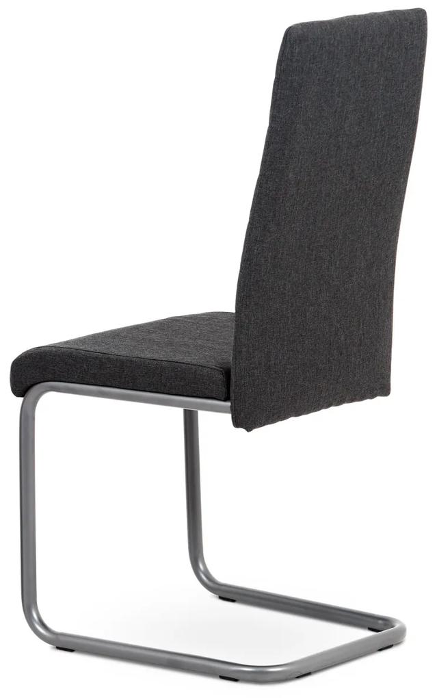 Jídelní židle ANIT, šedá látka/kov matný antracit