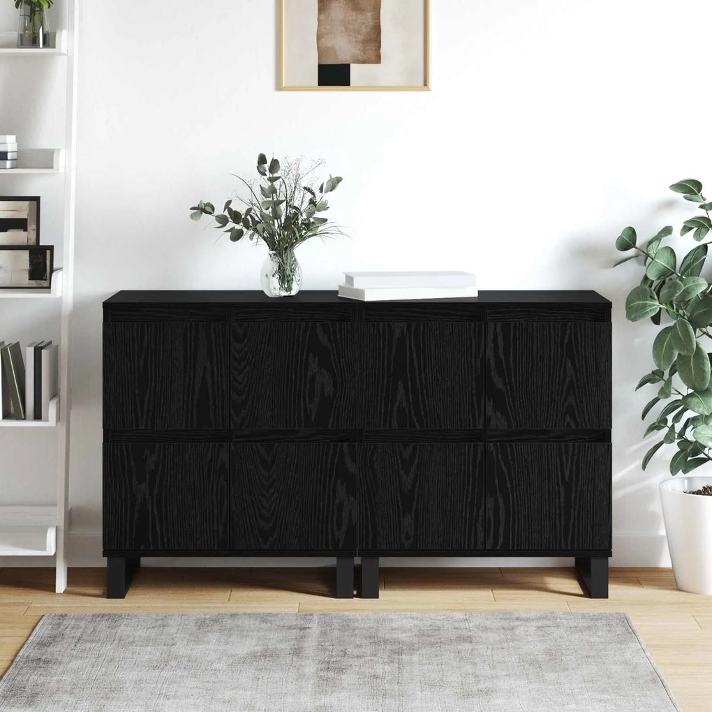 Servírovací skříň 2 ks Černý dub 60 x 35 x 70 cm 3394547