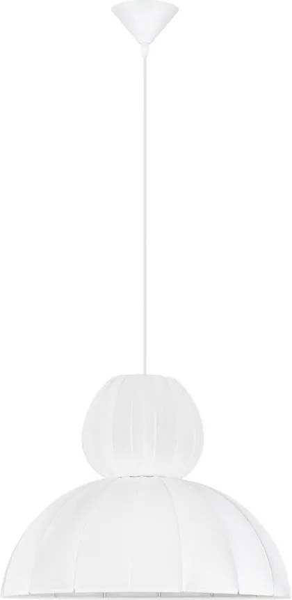 Matně bílé látkové závěsné svítidlo ø 50 cm Delina – Nova Luce