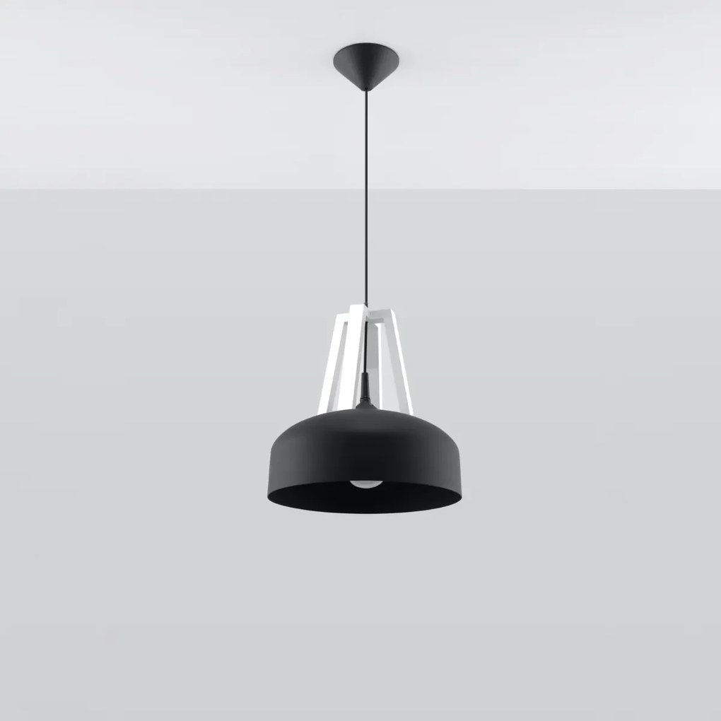 Sollux Lighting Závěsné svítidlo CASCO černé/bílé