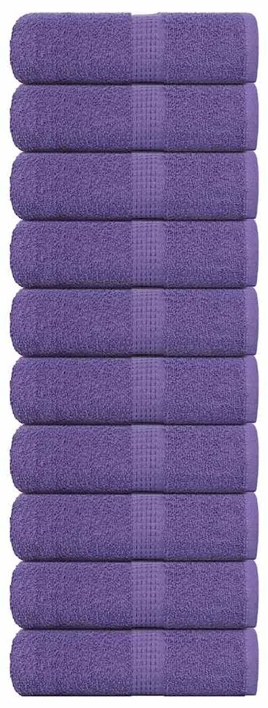 Ručníky pro hosty FROGN 10 ks fialové 30x50 cm 360 g/m² 136877