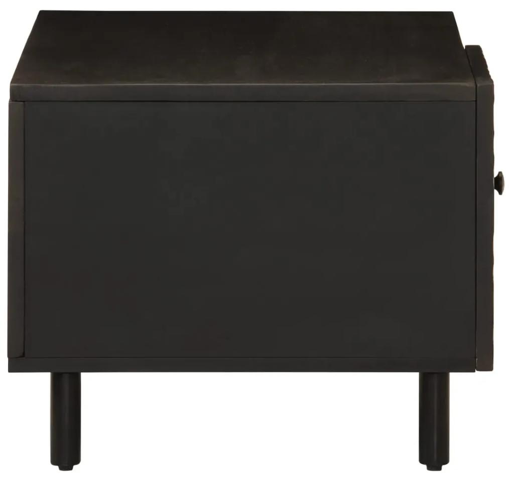 Konferenční stolek černý 80x50x40 cm masivní mangovníkové dřevo - Default Title