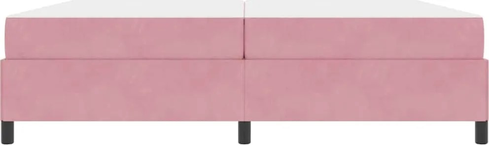 Rám postele Růžová 200 x 200 cm textil 3399089