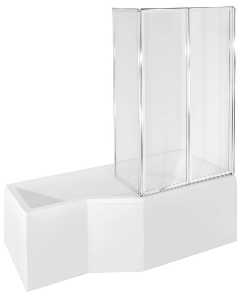 Besco Integra akrylátová vana s trojdílnou zástěnou Délka vany: 150cm, Orientace: Levá