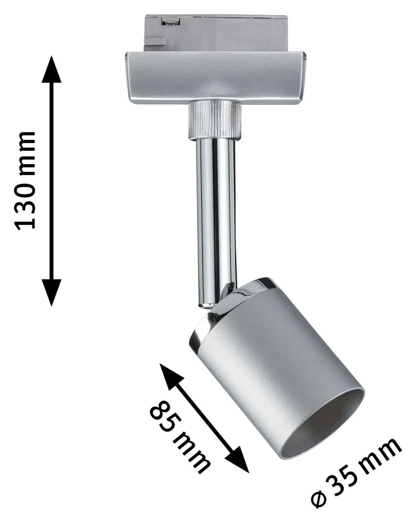 Paulmann 95331 Pure 2, spot pro Urail system, max. 1x10W GU10, matný chrom