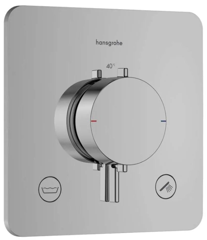 Hansgrohe Ecostat Comfort Q - Termostatická baterie pod omítku, pro 2 spotřebiče, chrom 33717000