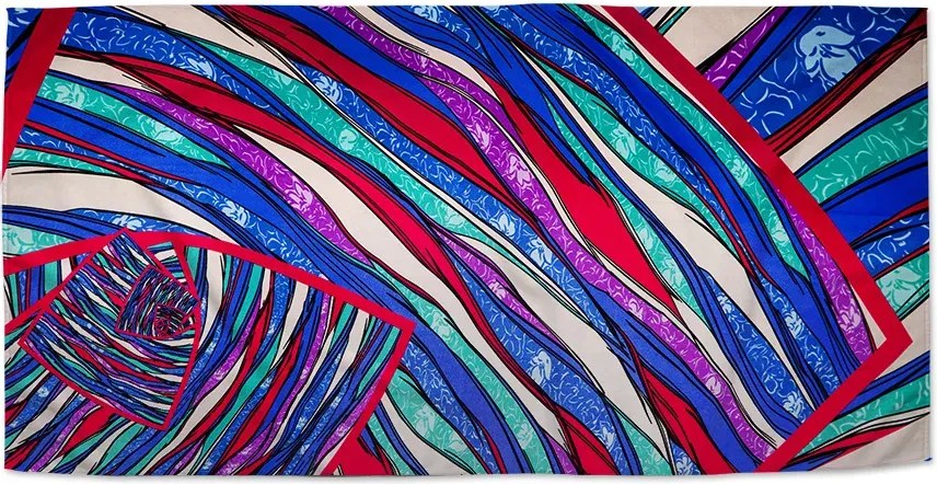 Sablio Ručník Pruhovaný motiv 2 - 70x140 cm