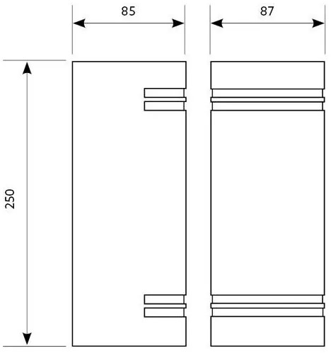 Venkovní nástěnné svítidlo QUAZAR7 2xGU10/11W/230V IP44 černá