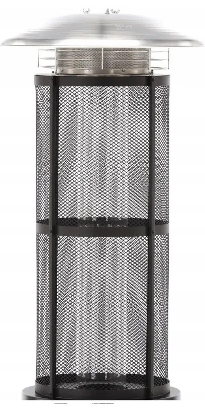 Plynový terasový ohřívač s regulátorem a ochranným obalem 1,8 m, černá