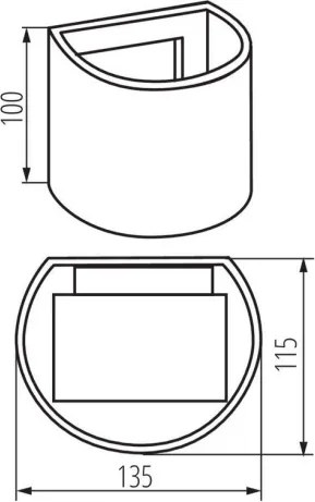 LED svítidlo Kanlux REKA LED EL 7W-O-GR grafit IP54 28991
