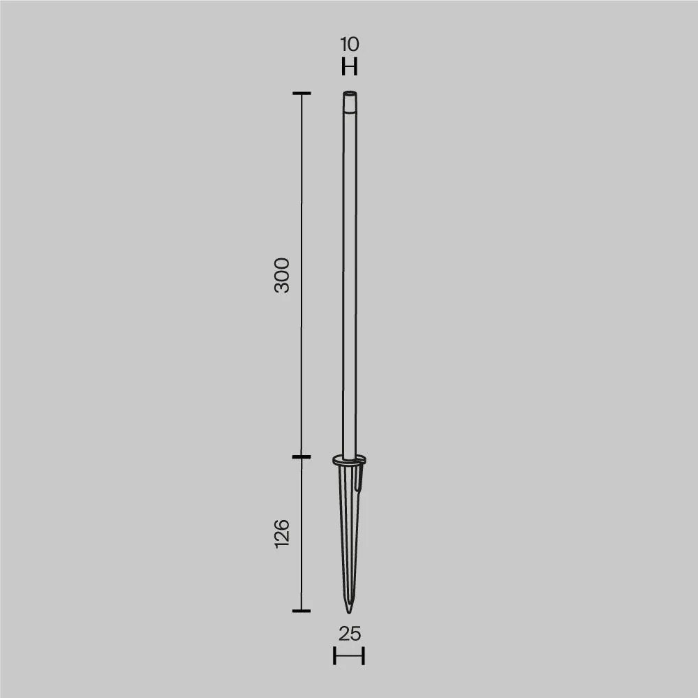 M O441FL-L1GF3K Venkovní sloupkové svítidlo Spear 3000K 1W teplá bílá 50lm černý kov IP65 - MAYTONI