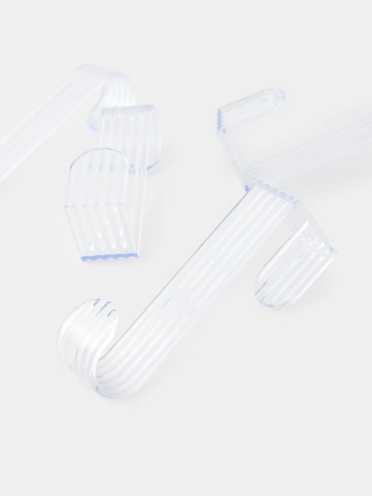 Sinsay - Sada transparentních závěsných háčků na dveře 4 pack - clear