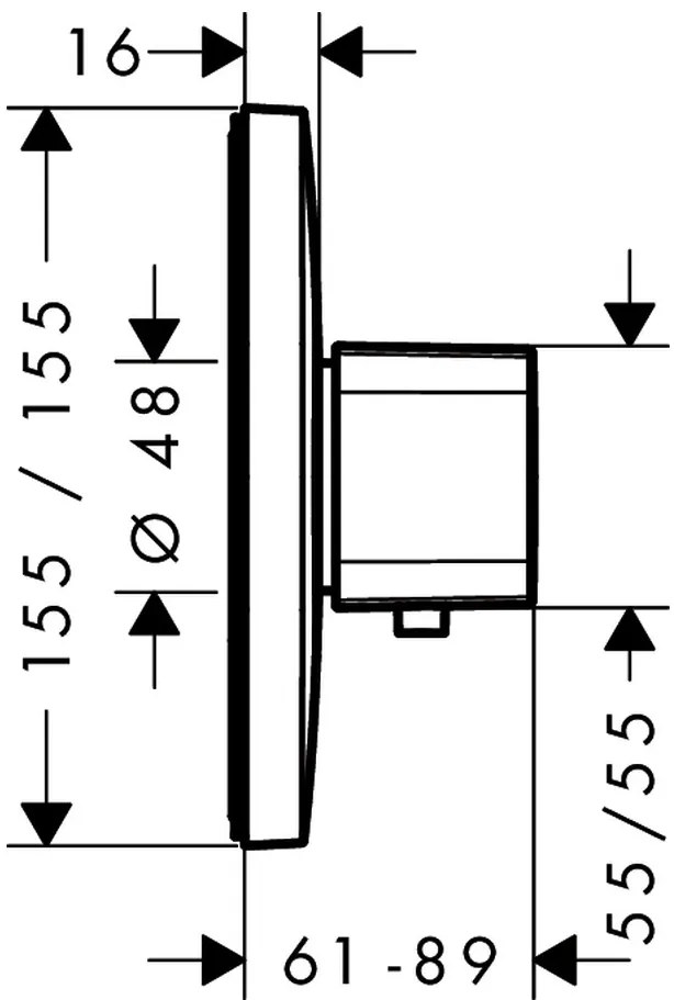 Hansgrohe Ecostat E - Termostatická baterie Highflow pod omítku, chrom 15706000