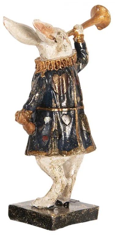 Dekorace králík s trumpetou – 8x4x12 cm
