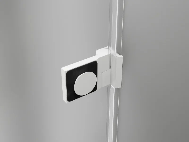 Mexen Lunar-B sprchové dveře otočné levé 80 cm, transparentní, bílé - 832-080-000-20-00-L