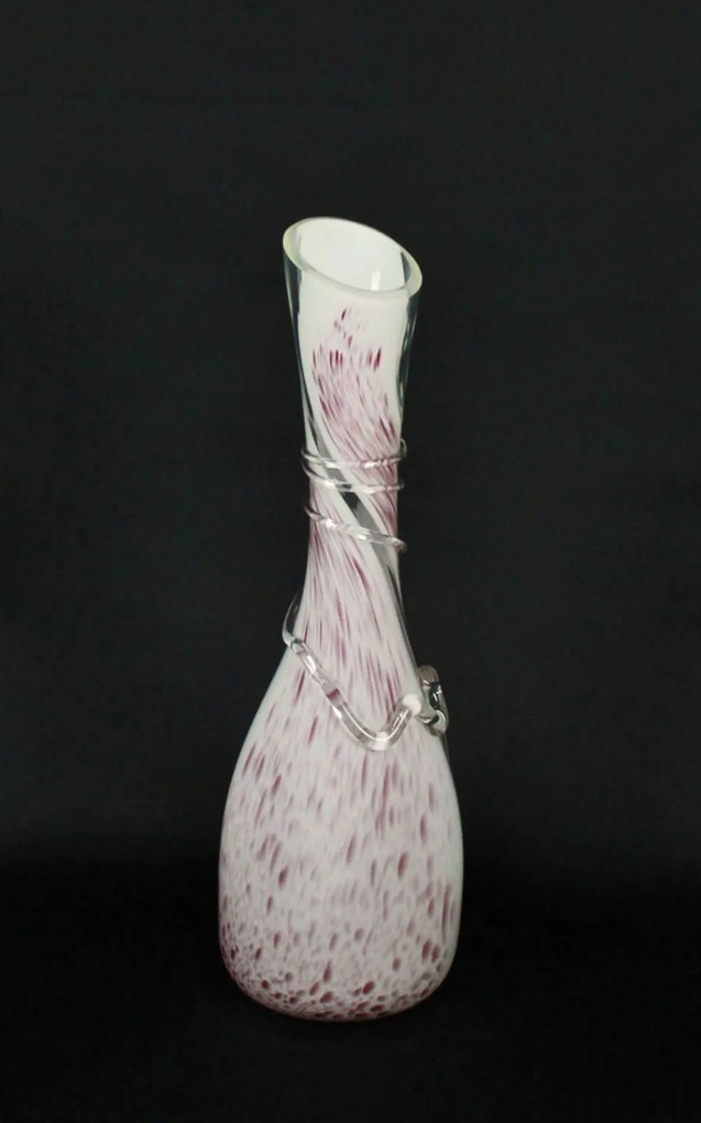 Levné-garnýže.cz - Váza designová Ornament fialový melír 40 cm